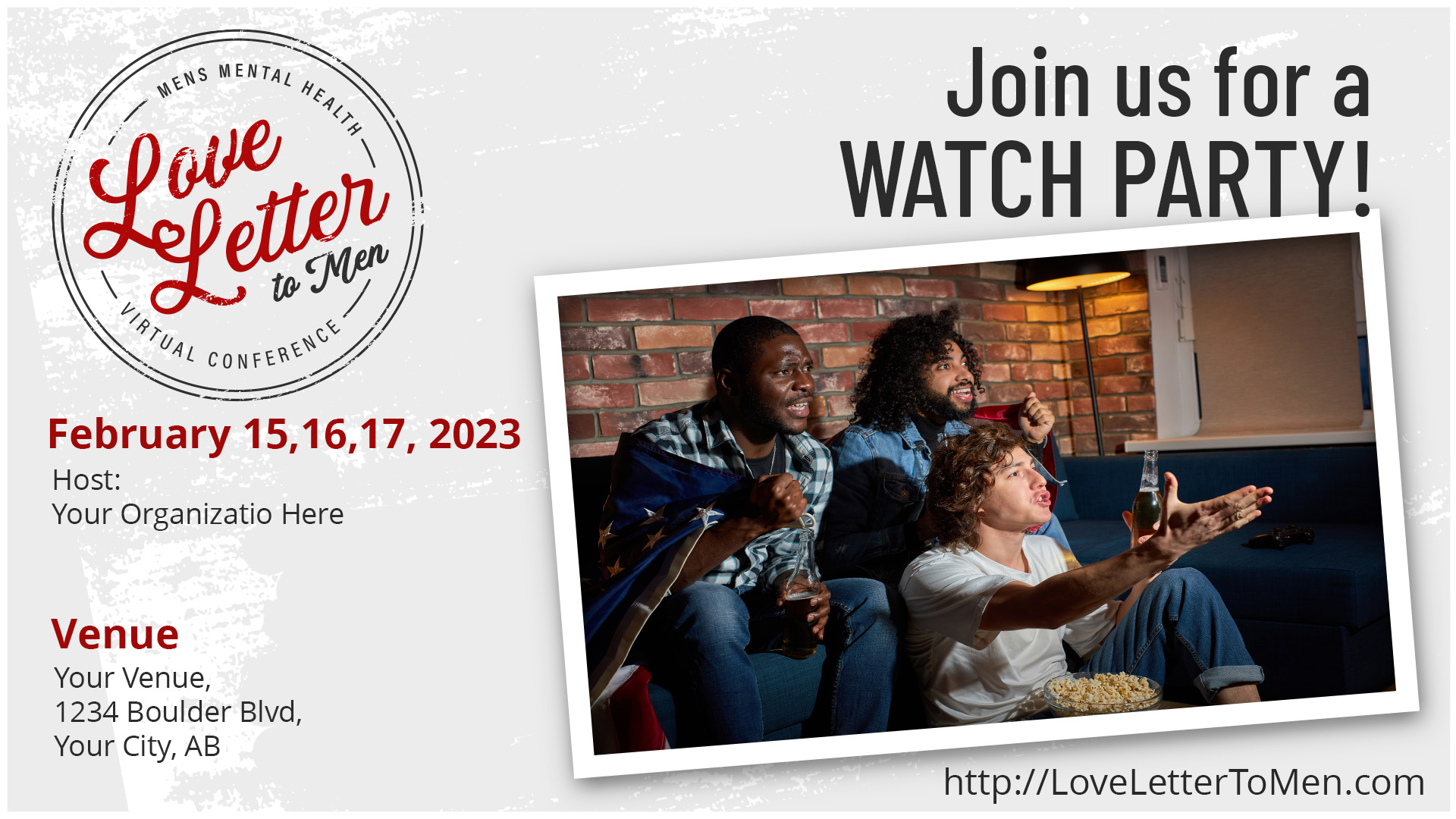 Host a Watch Party - A Love Letter to Men
