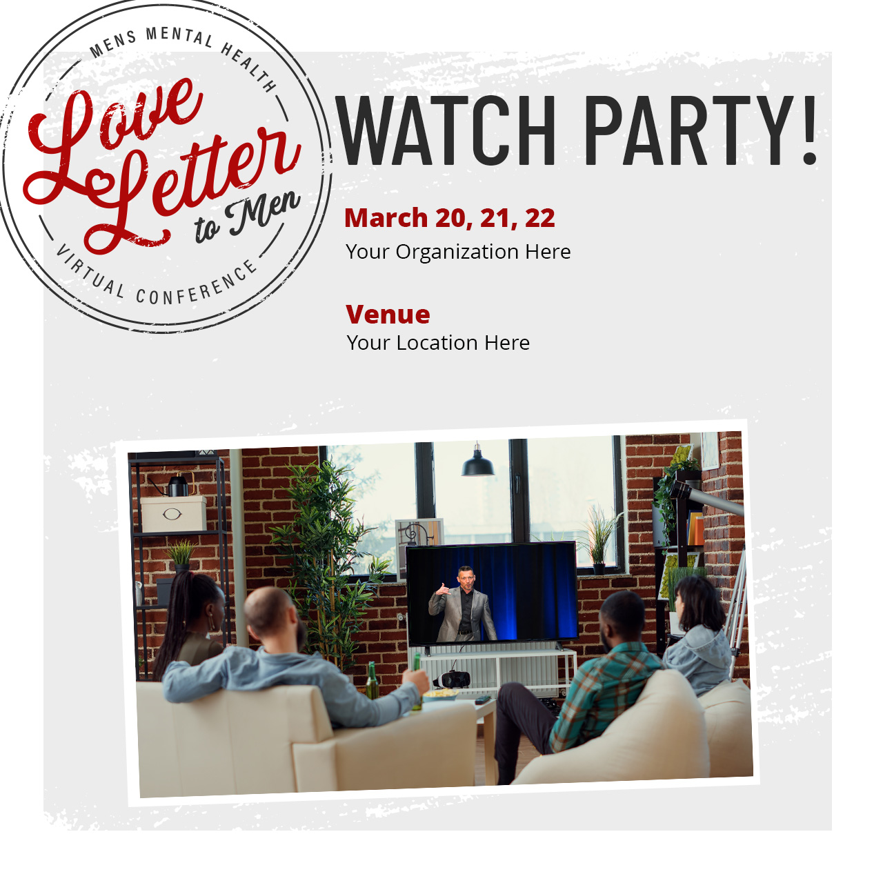 Host a Watch Party - A Love Letter to Men